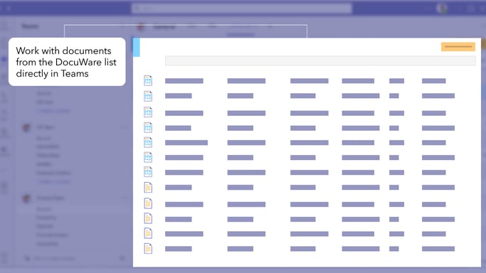 Working directly with DocuWare in Microsoft Teams